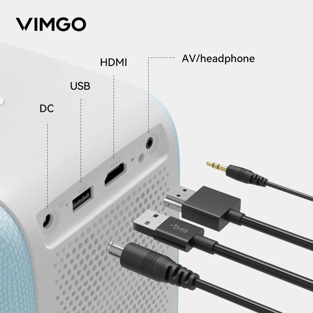 VIMGO P10 Smart Mini 家用投影機 - 4K支援, 300 ANSI亮度, 高性價比